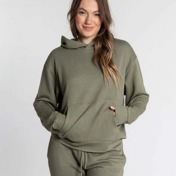 Canvelle | Tops | Nwot Canvelle Bamboo Blend Soft Hoodie Pullover Army ...
